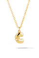 Gold Bubble Initial Letter Necklace with Floral Details | by Oomiay ...