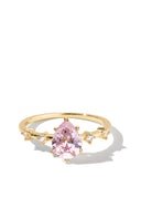 Gold Ring Featuring a Pink Crystal + Side White Crystals | Nutcracker by Oomiay – Oomiay Jewelry